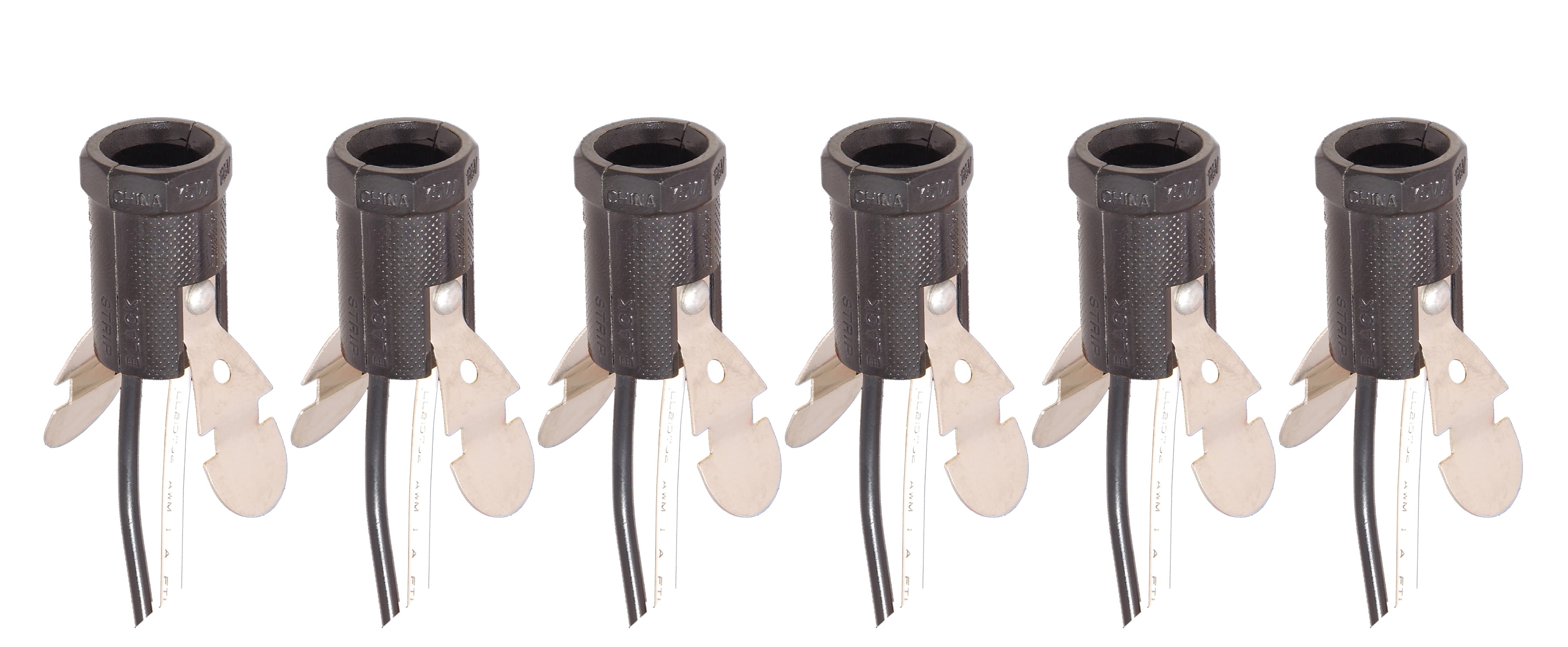B&P Lamp® Keyless Candelabra Socket with Spring Clip, 6 Pack - Walmart.com