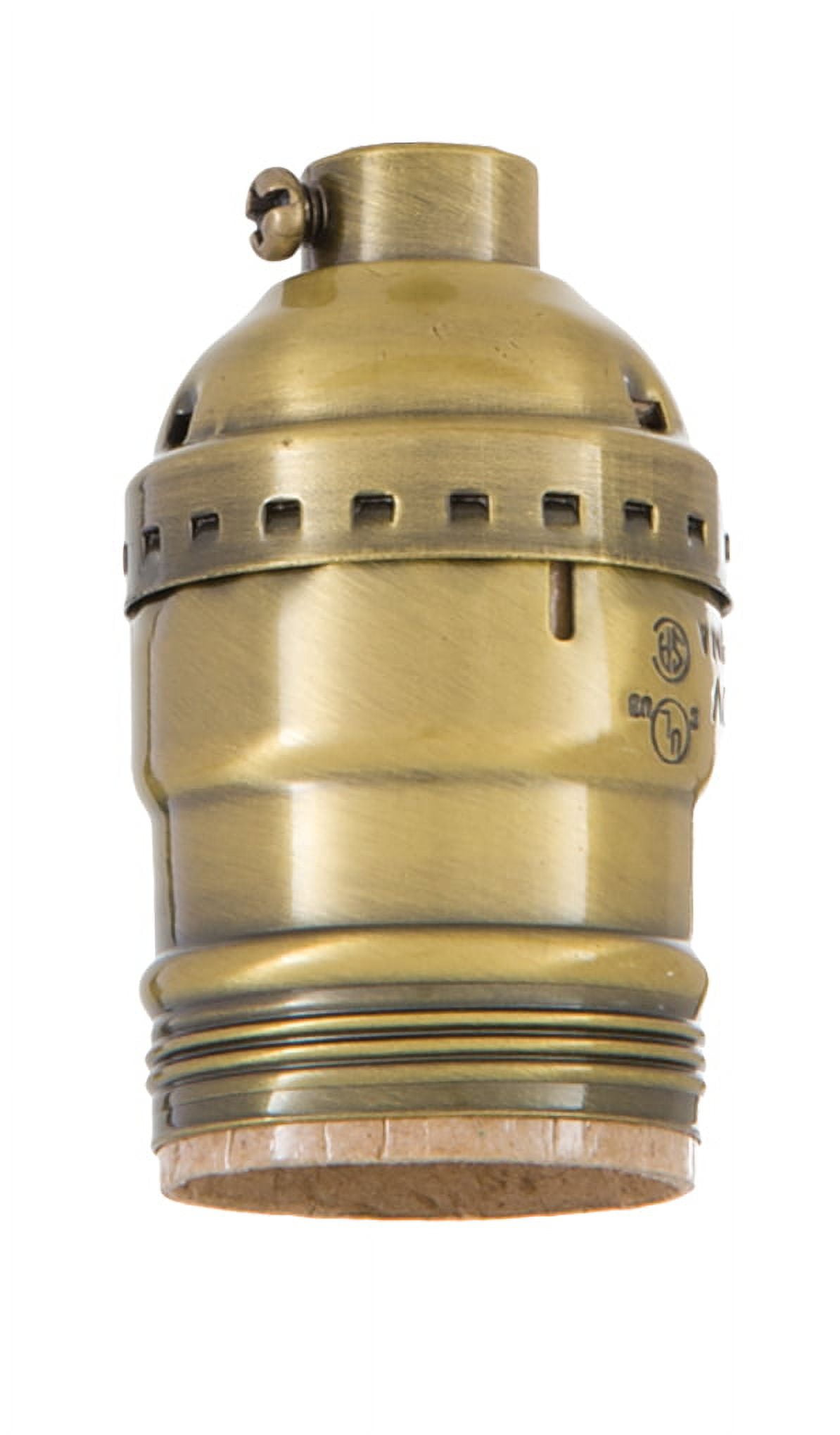 B&P Lamp® Keyless Early Electric Style Lamp Socket, Antique Brass ...