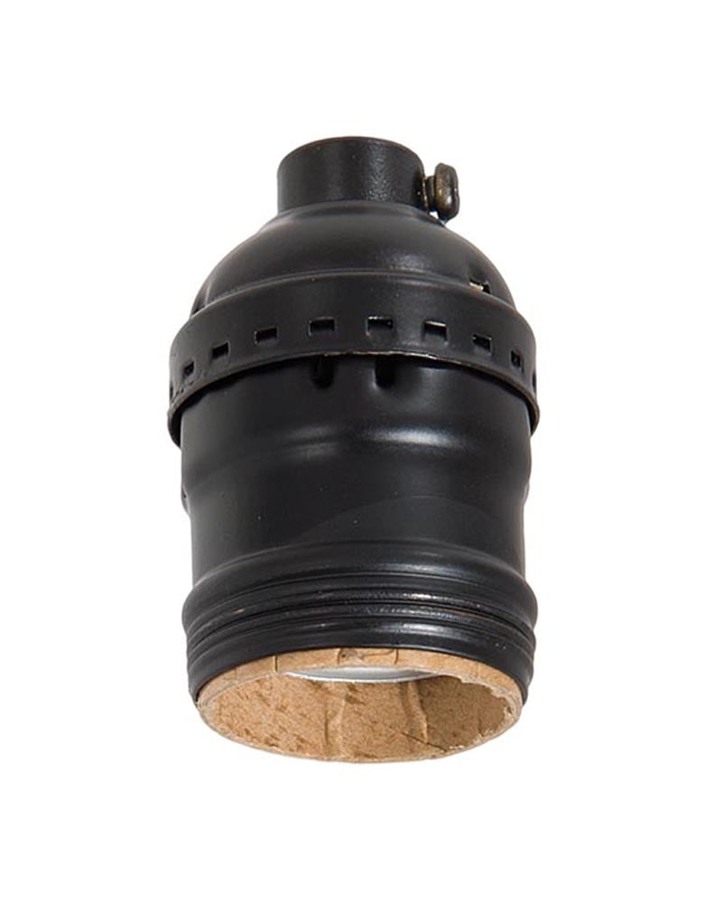 B&P Lamp® Keyless Early Electric Style Lamp Socket, Satin Black Finish ...