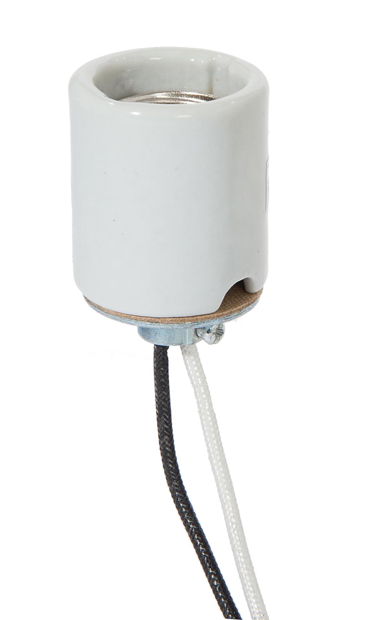 B&P Lamp Keyless Glazed Porcelain Socket with 1/8IP Cap, 4KV Pulse ...