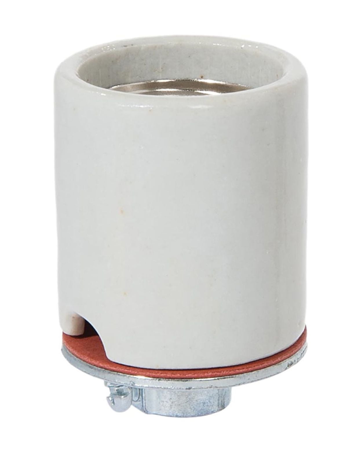 B&P Lamp Keyless Glazed Porcelain Socket with 1/8IP Cap and Side Wire ...
