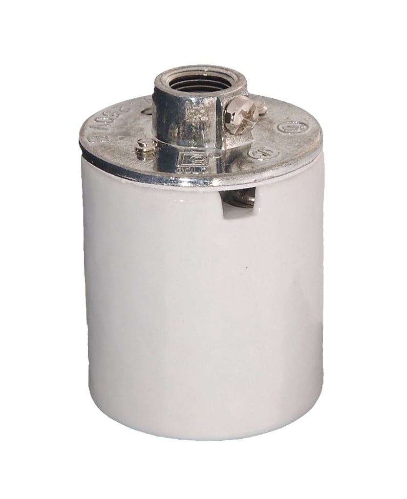 B&P Lamp® Keyless Porcelain ON/OFF socket with Ground Screw, 1/8IP Cap ...