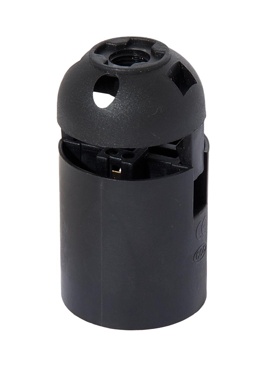 B&P Lamp® Medium Base Black Keyless Phenolic Quick Connect Socket ...