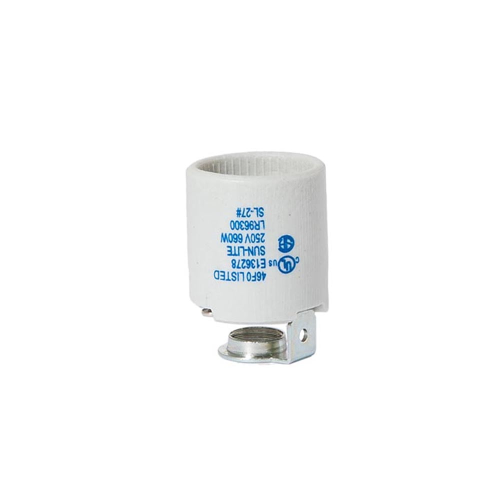 B&P Lamp® Medium Base Keyless Unglazed Porcelain Socket with a 1/4IP ...
