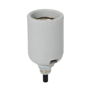B&P Lamp® Short Keyless, Aluminum Medium Base Lamp Socket with Antique ...