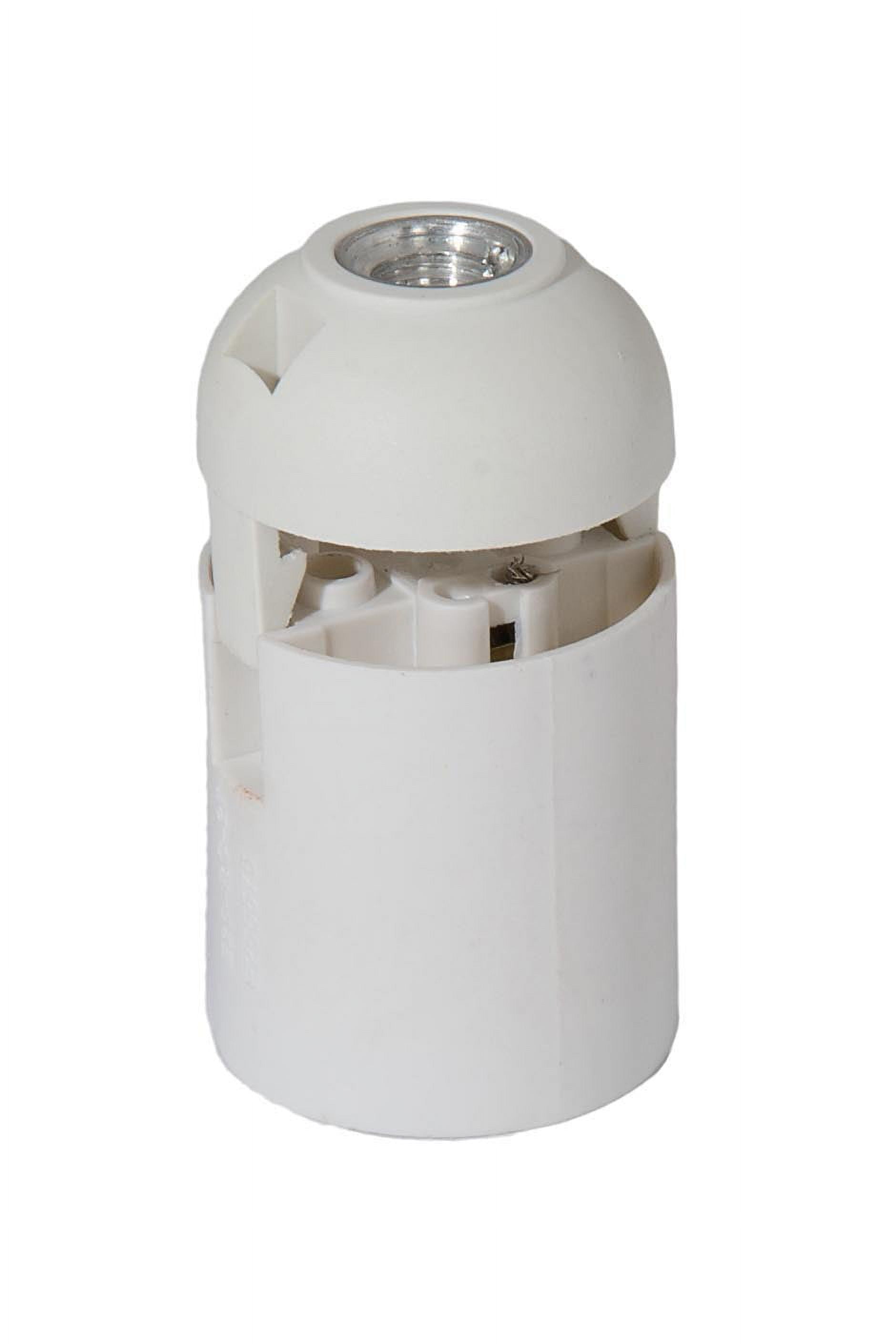 B&P Lamp® Medium Base White Keyless Phenolic Quick Connect Socket ...