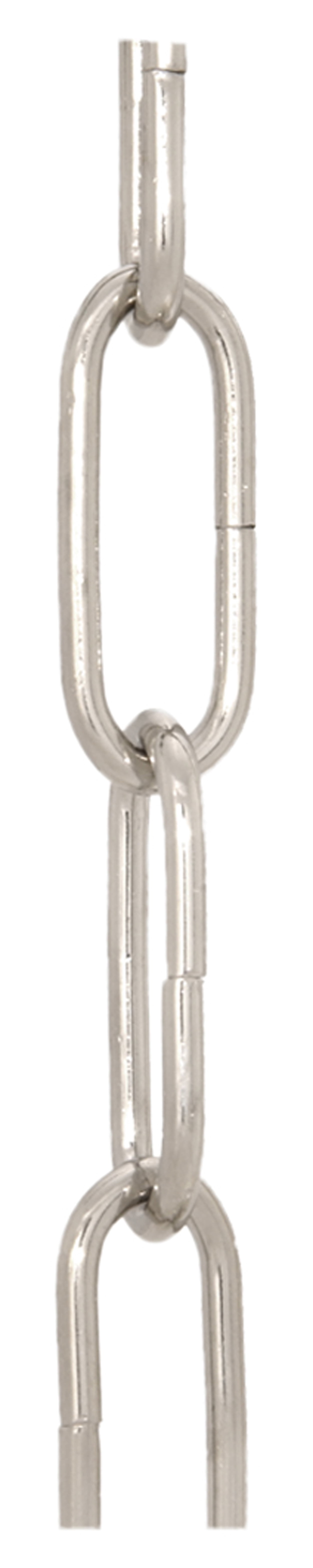 B&P Lamp® Nickel Plated, Heavy Duty Straight-Sided Chain, 3 Ft. Length ...