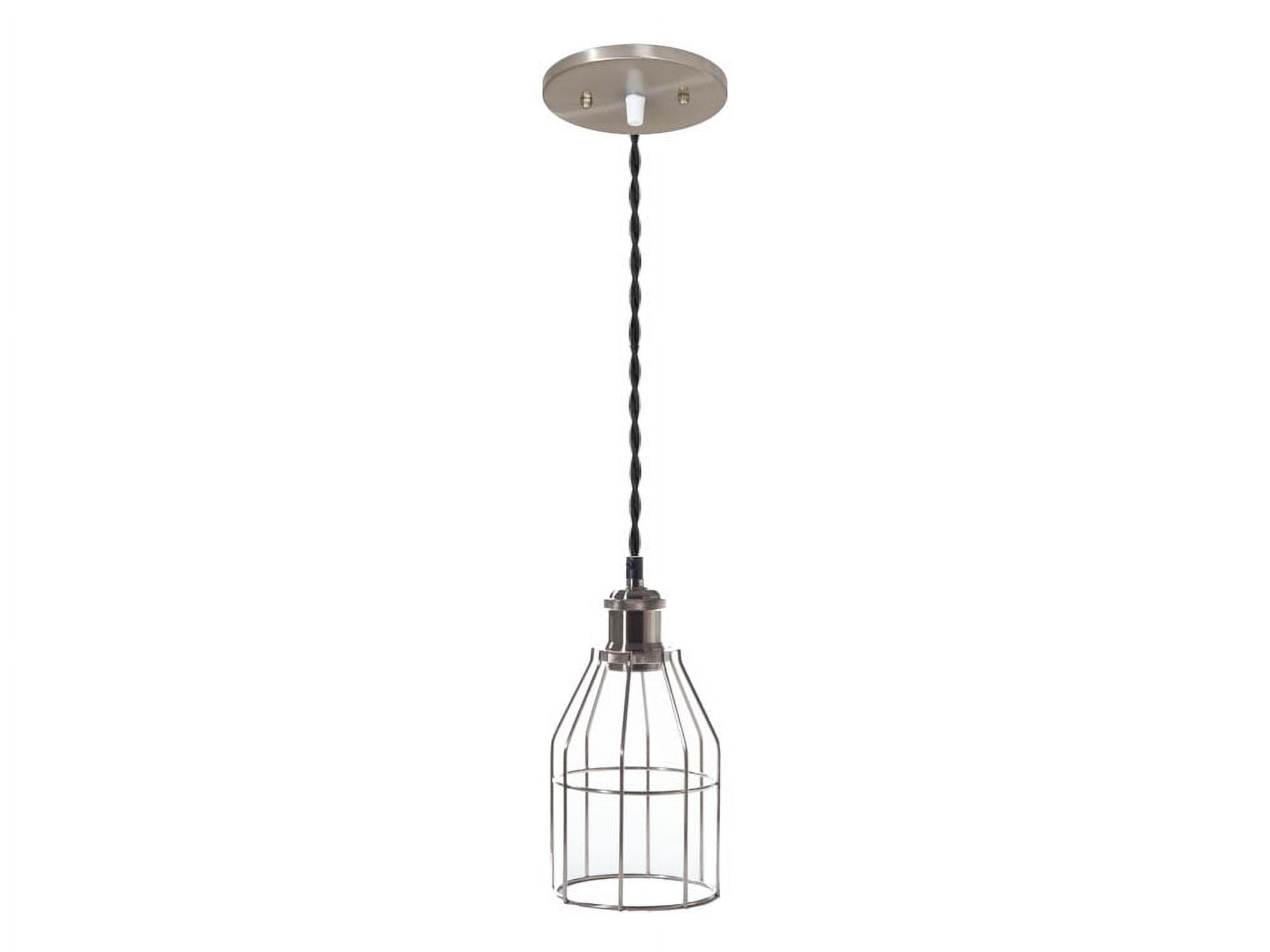 B&P Lamp® Pendant Light with Slip Style Bulb Cage Shade, Socket, Cord ...