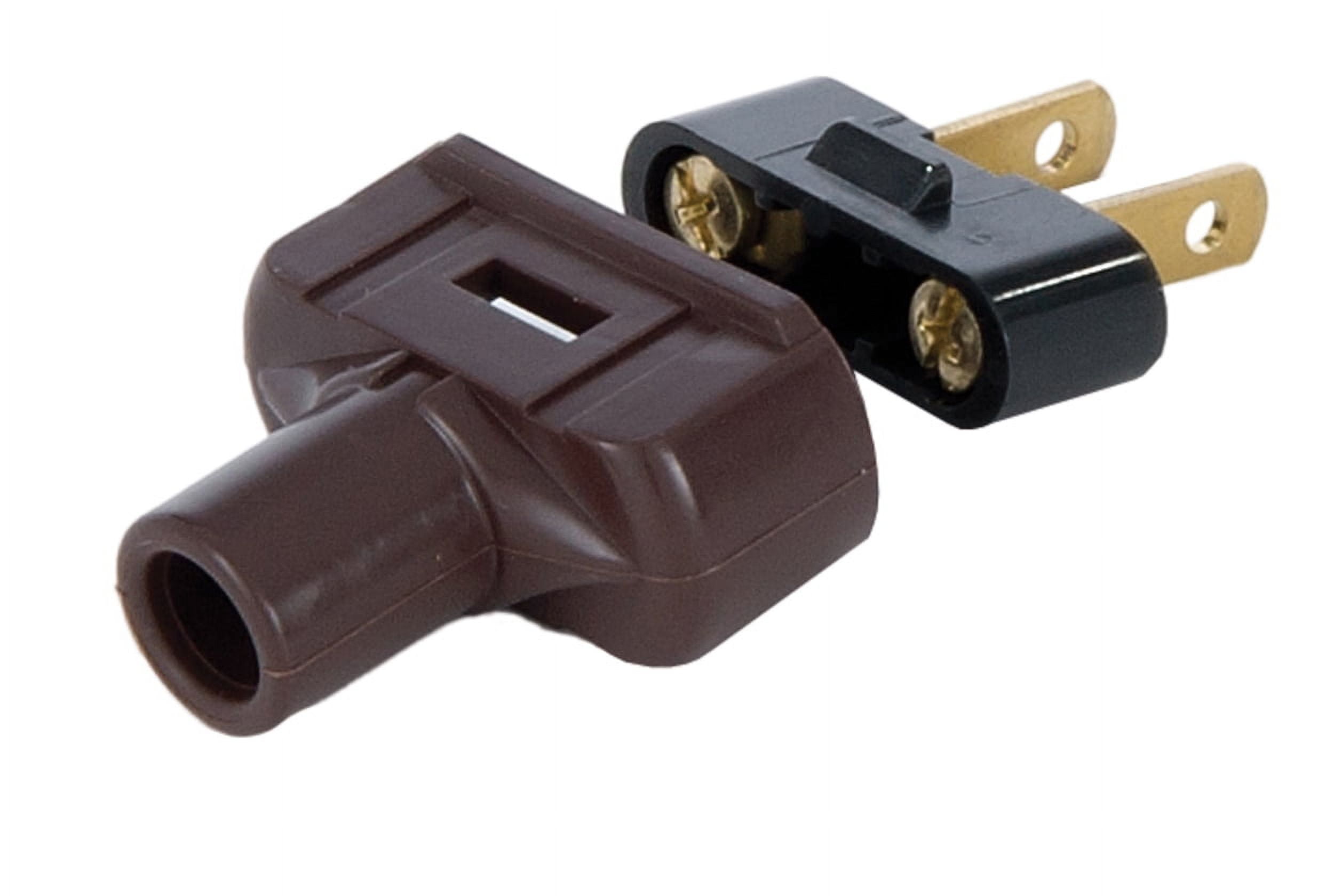 B&P Lamp® Plugs for Round PVC Cord (Brown) - Walmart.com