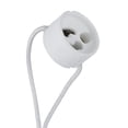 B&P Lamp® Porcelain GU10 halogen socket with mounting holes, 12" leads ...