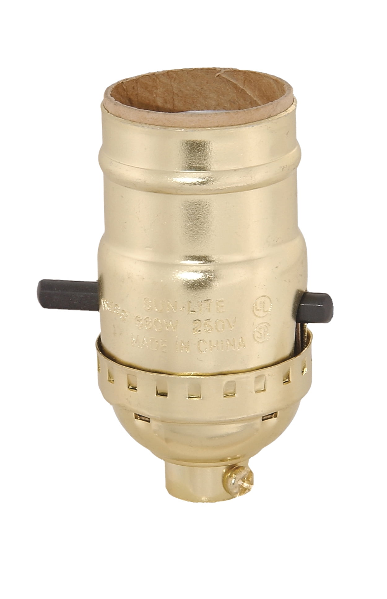 B&P Lamp® Push-Thru Lamp Sockets (Imported) With Brass Plated Shell And ...