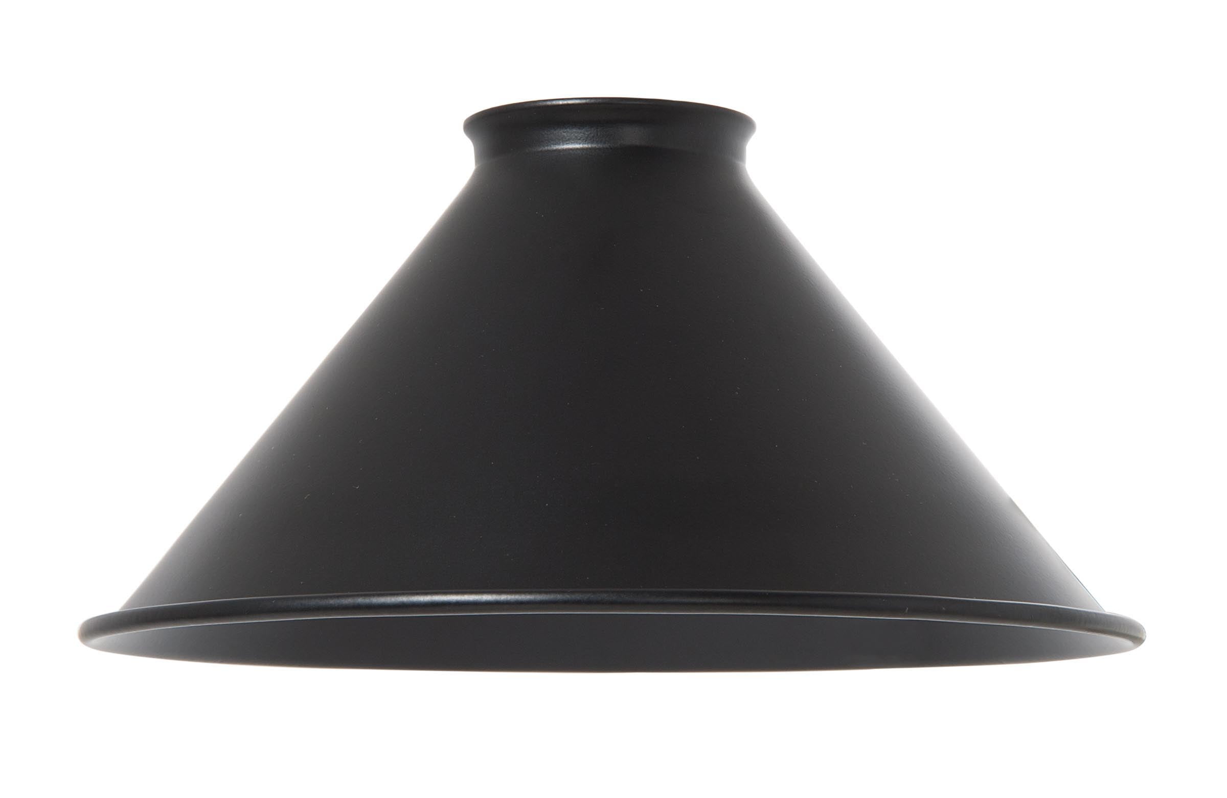 B&P Lamp® Satin Black Industrial Cone Metal Shade - Walmart.com
