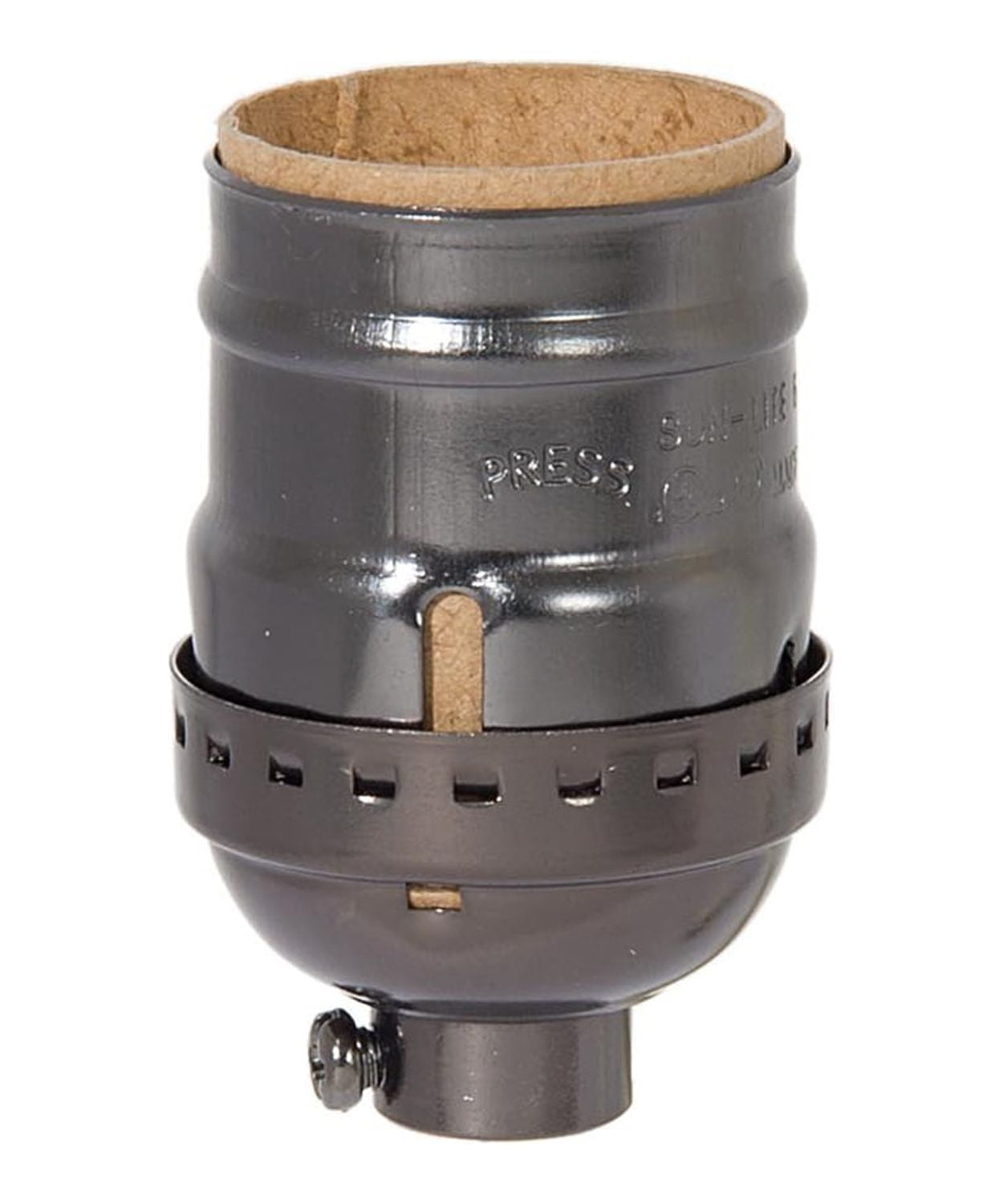 B&P Lamp® Short Keyless, Aluminum Medium Base Lamp Socket with Antique ...