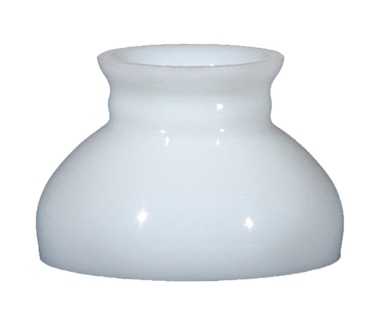 B&P Lamp® Small 3 1/2 Diameter Opal Glass Student Lamp Shade With Plain ...