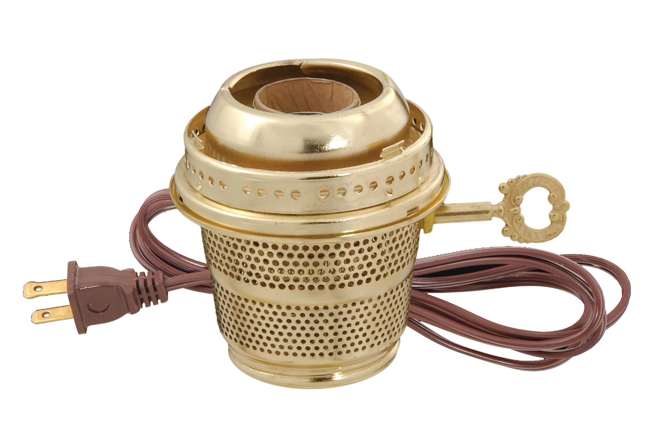 B&P Lamp® Solid Brass Electrified Burner Designed to Fit Aladdin® Brand ...