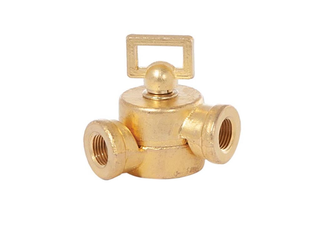 B&P Lamp® Solid Brass Friction Swivel and Key Style Pin, Tapped 1/8IP ...