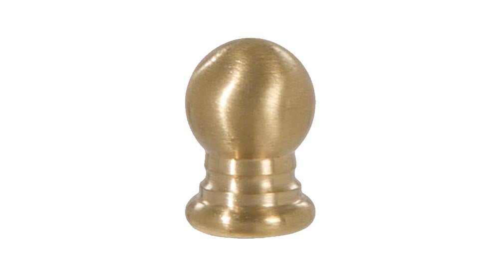 B&P Lamp® Solid Brass Sphere Style Unfinished Brass Finial, 1 Inch ...