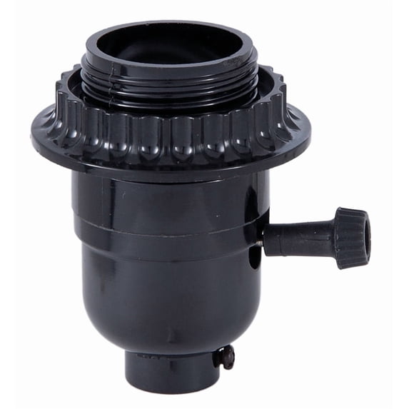 B&P Lamp E26 Medium Base Phenolic Socket with Threaded Shell and Ring ...
