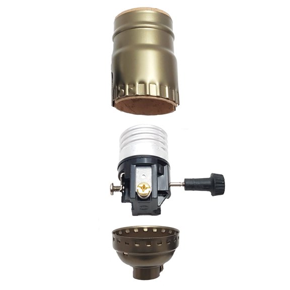 Creative Hobbies 3 Way Lamp Socket Replacement, Medium Base E26, 250W ...