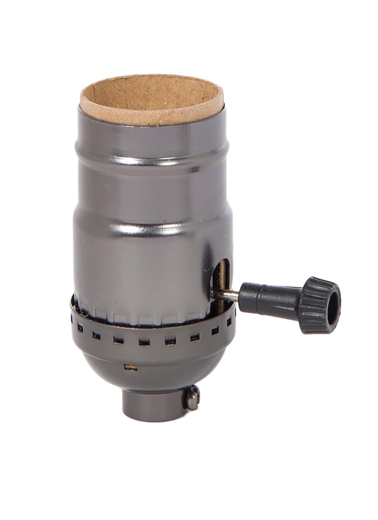 B&P Lamp® Turn-Knob (On-Off) Medium Base Lamp Socket With Antique ...