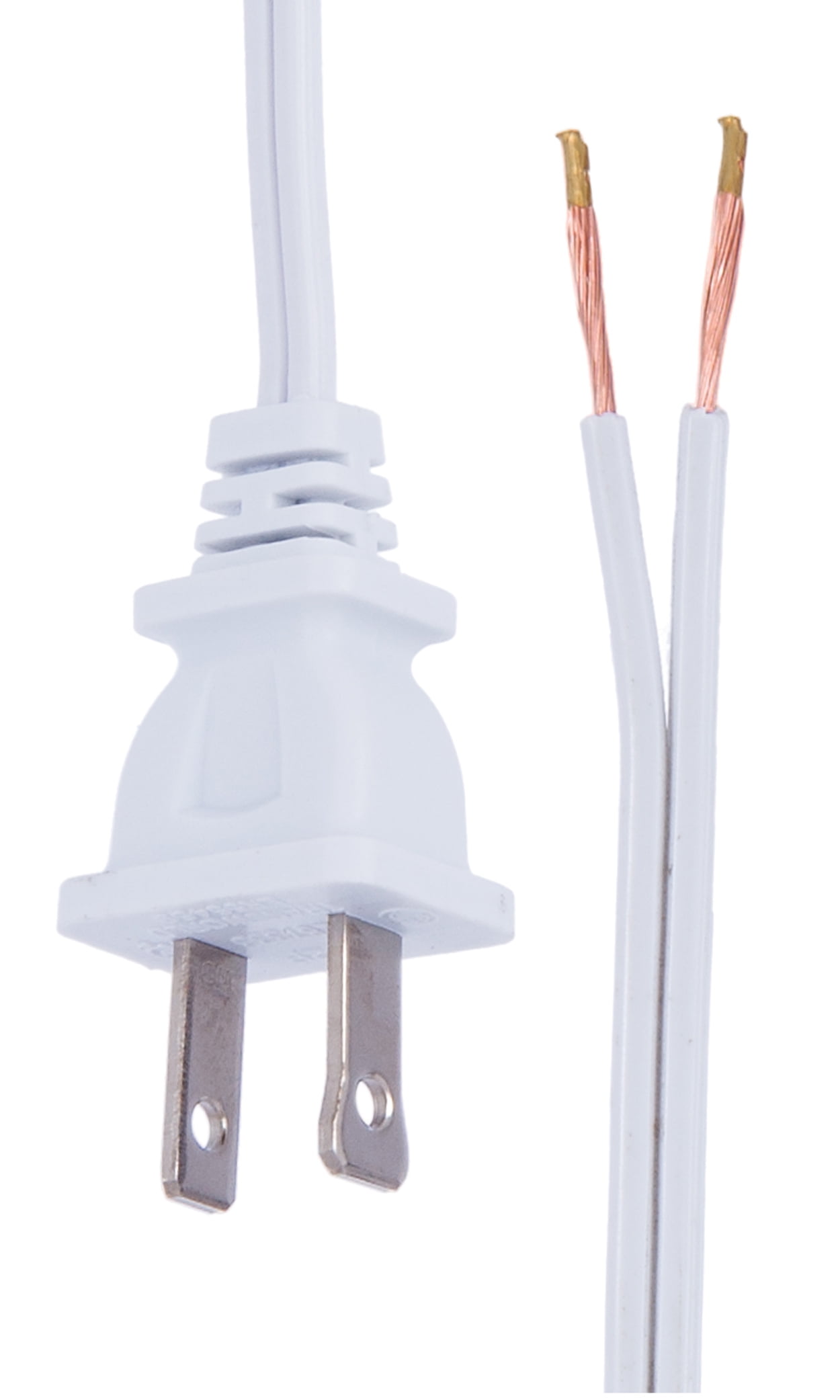 B&P Lamp® White Lamp Cord, 12 Foot Long SPT-1 Wire, UL Listed - Walmart.com