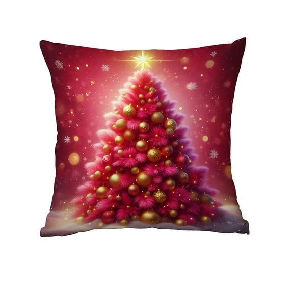 B Pink Christmas Pillow Cover Santa Claus Christmas Tree Designs Home ...