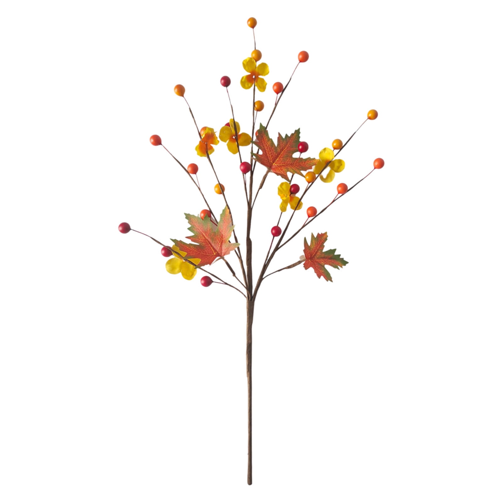 B Plastic Halloween Decorations Pumpkin Bouquet Maple Leaf Branch For ...