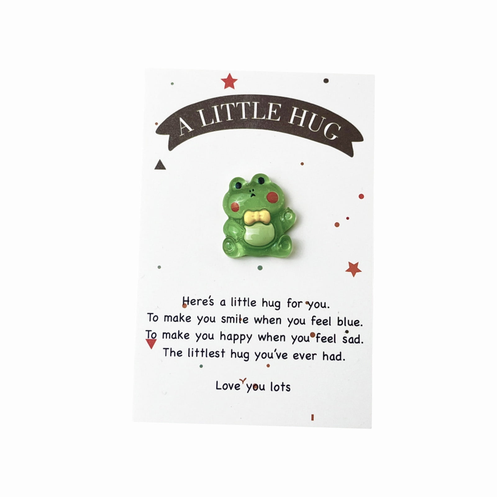B Pocket Hug Greeting Card With Cute Dinosaur And Frog Design 3.54X2.36 ...