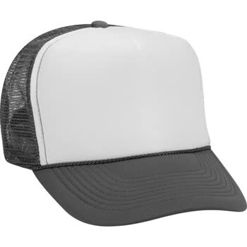 B Polyester Foam Front 5 Panel High Crown Mesh Back Trucker Hat - Ch ...