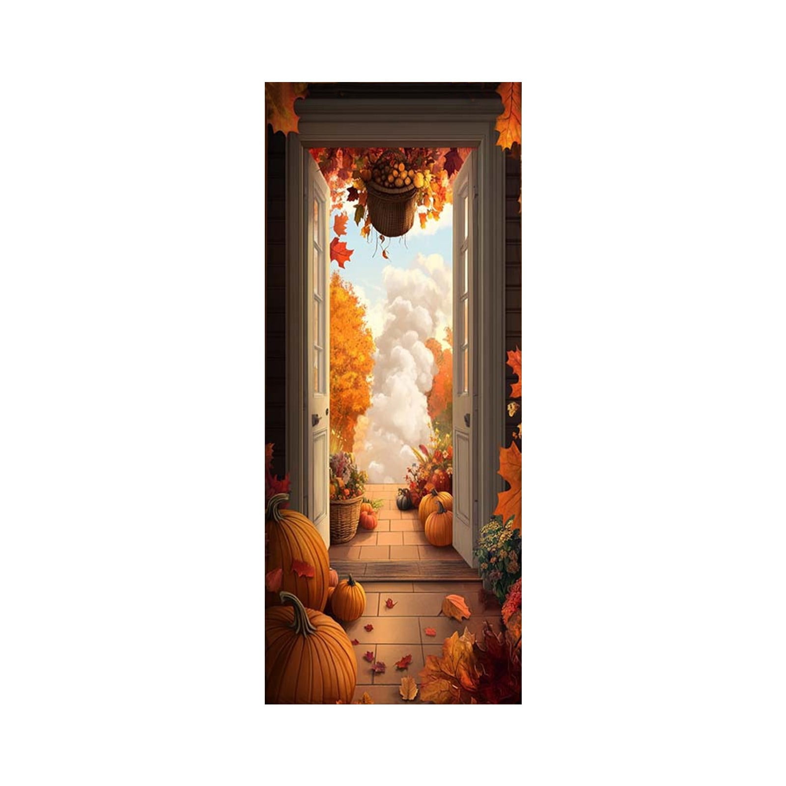 B Polyester Thanksgiving Door Cover 35 Inches Wide By 78 Inches Long ...