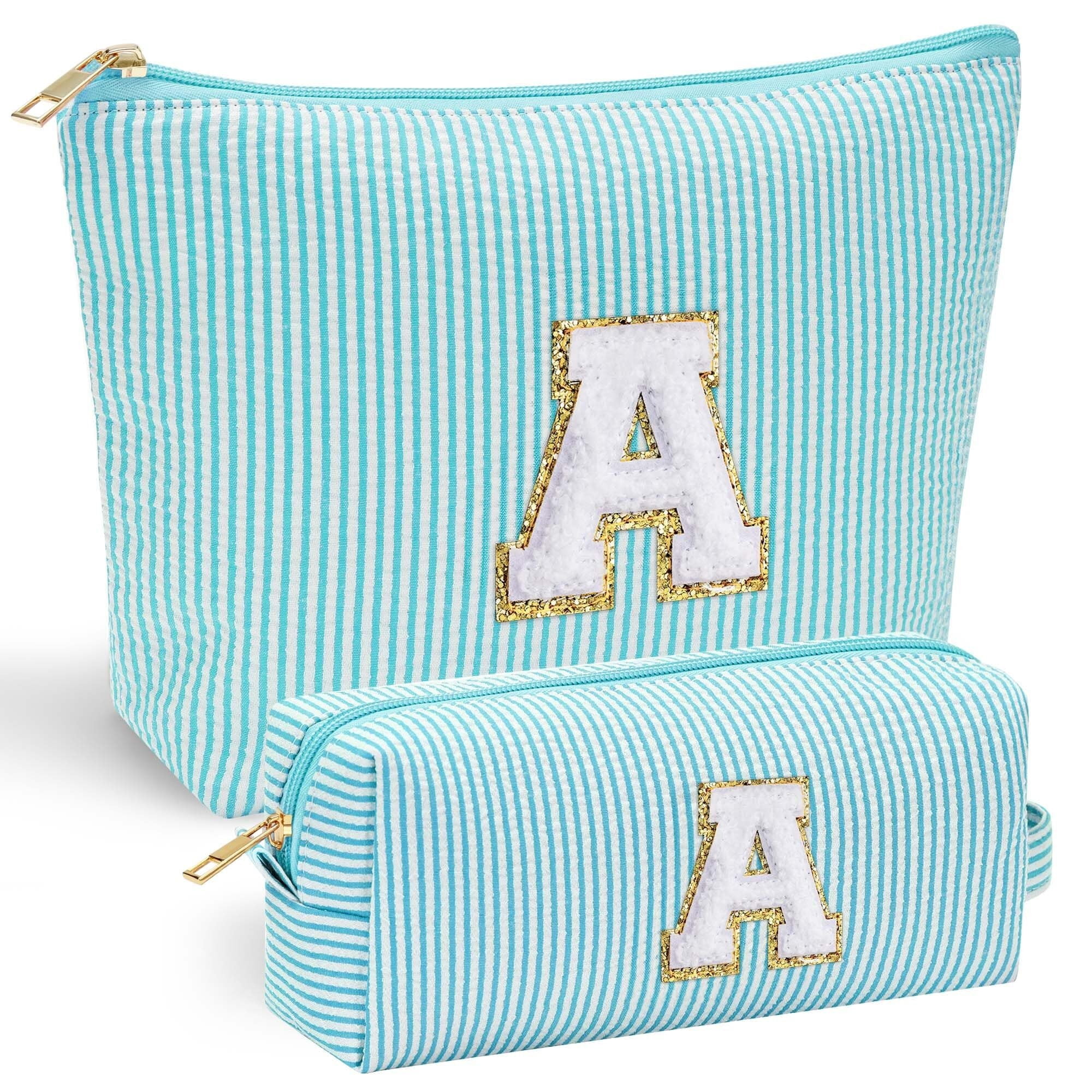 B Preppy Stuff Tween Girls Gifts 2 Pieces Monogram Makeup Pouch Makeup ...