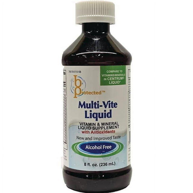B Protected Multi-Vite Liquid, Alcohol-Free Multivitamin with Iron, 8 ...