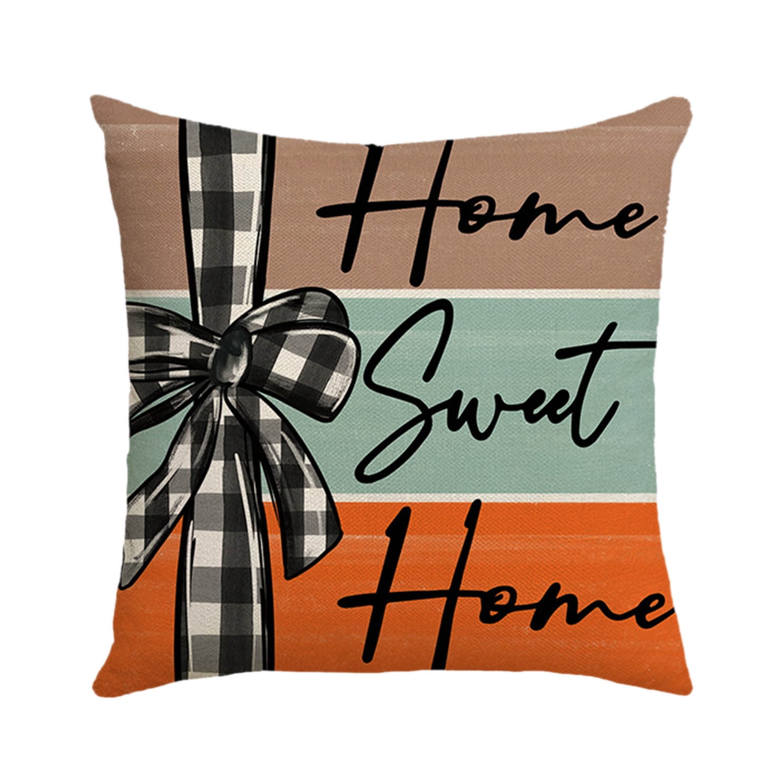 B Pumpkin Letter Printed Pillow Cover Fall Decor Cushion Cover For Sofa ...