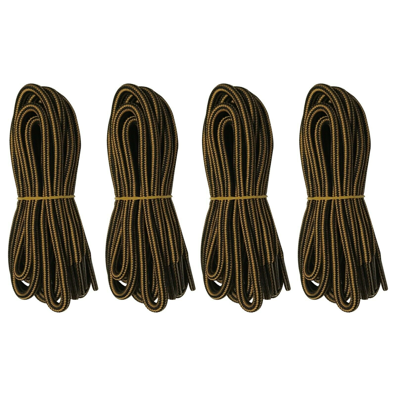 B&Q 4 Pairs 5mm Thick Heavy Duty Black Brown Hiking Work Boot Laces ...