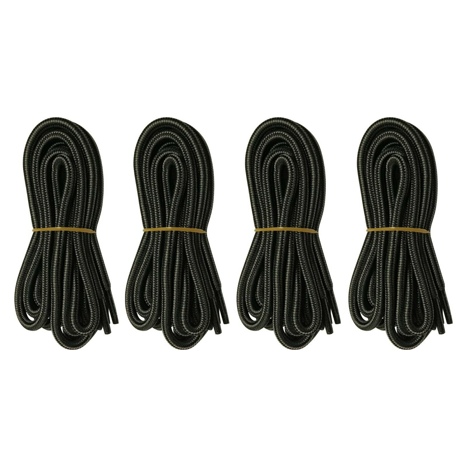 B&Q 4 Pairs 5mm Thick Heavy Duty Black Gray Hiking Work Boot Laces ...
