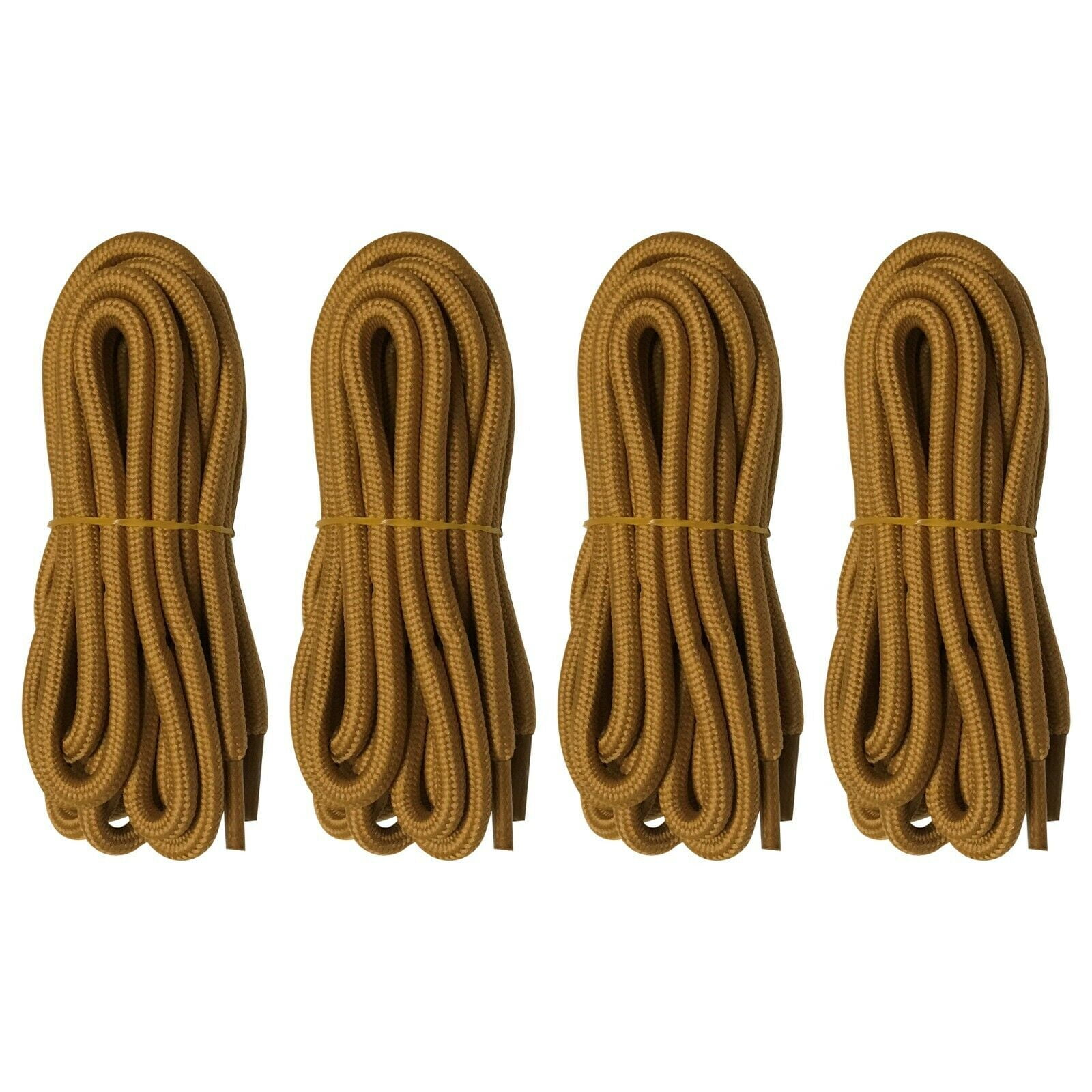 B&Q 4 Pairs 5mm Thick Heavy Duty Brown Hiking Work Boot Laces Shoelaces ...