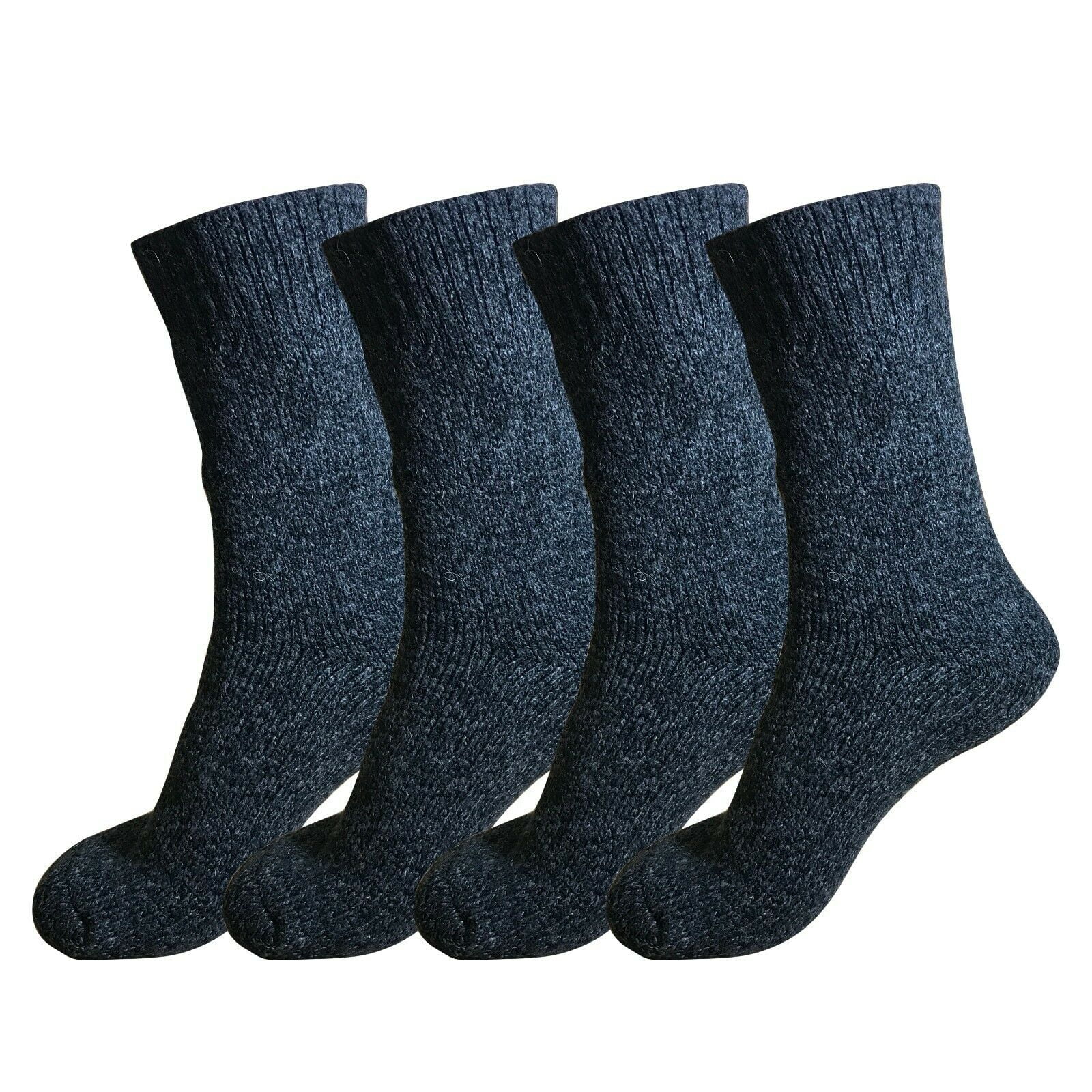 B&Q 4 Pairs Mens Heavy Duty Winter Socks Thick Thermal Warm Hiking Knit ...