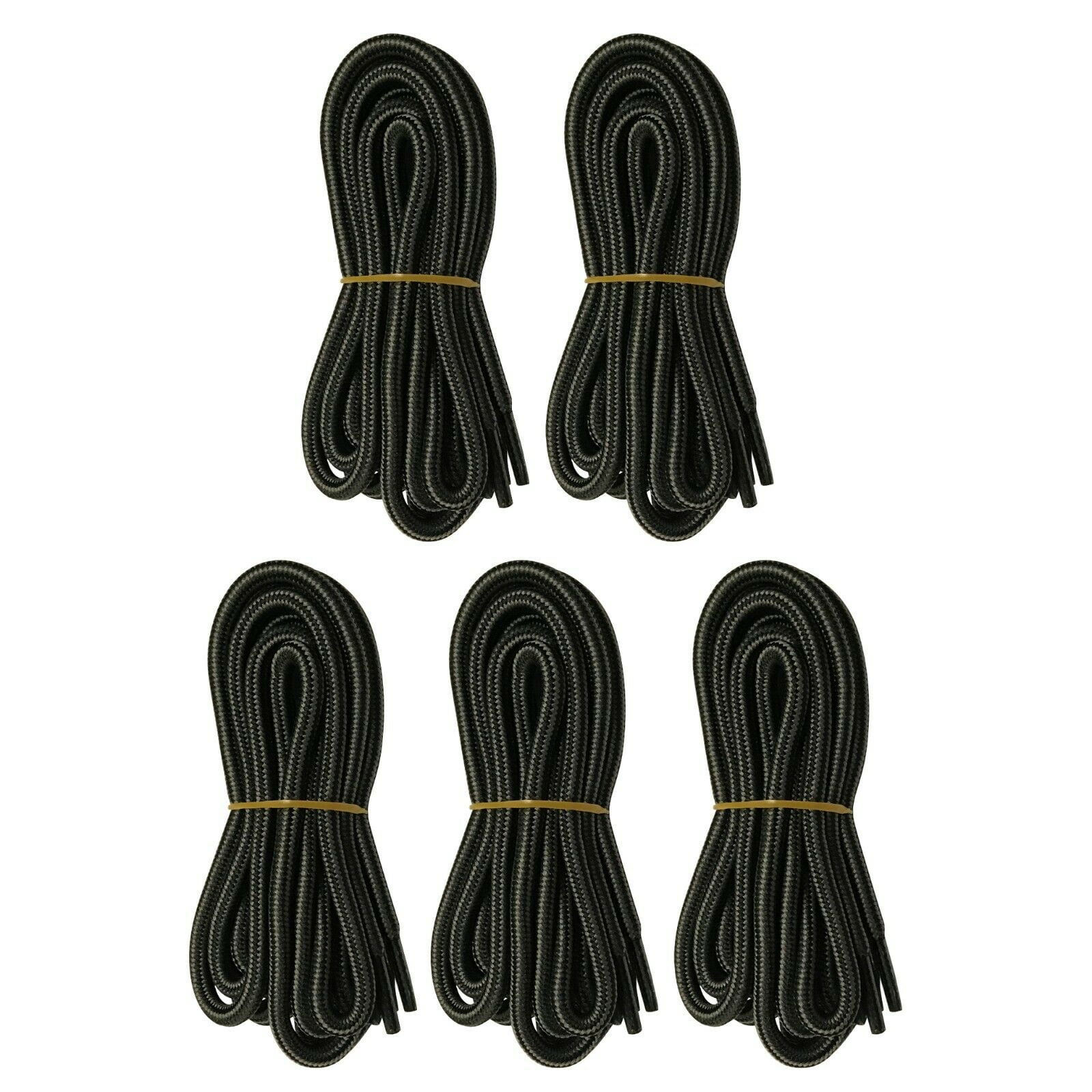 B&Q 5 Pairs 5mm Thick Heavy Duty Black Gray Hiking Work Boot Laces ...