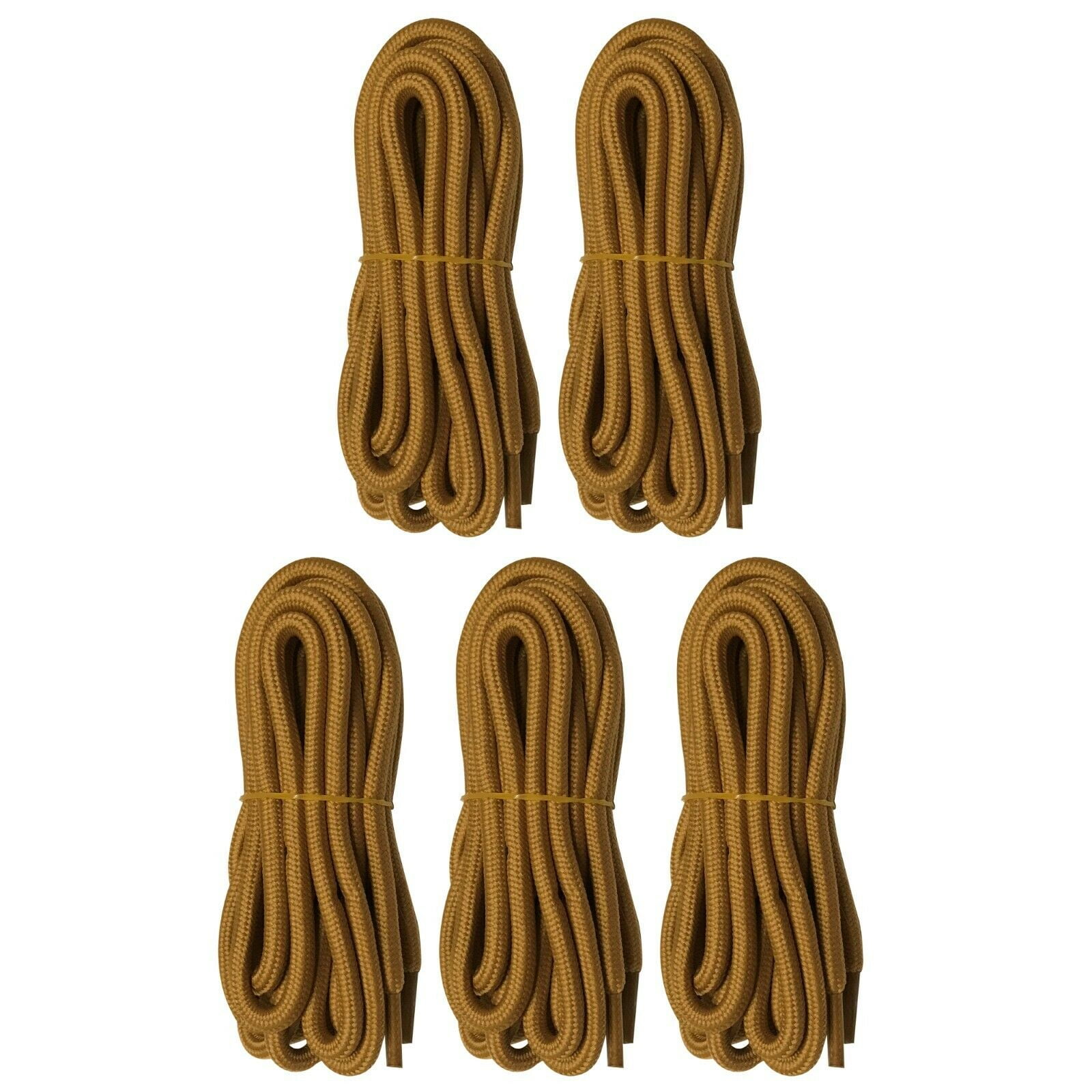 B&Q 5 Pairs 5mm Thick Heavy Duty Brown Hiking Work Boot Laces Shoelaces ...