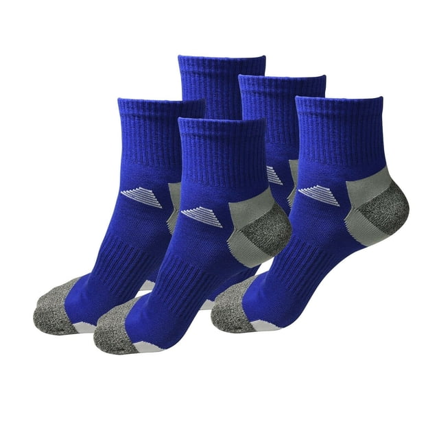 B&Q 5 Pairs Mens Mid Cut Ankle Quarter Crew Athletic Breathable Sport ...