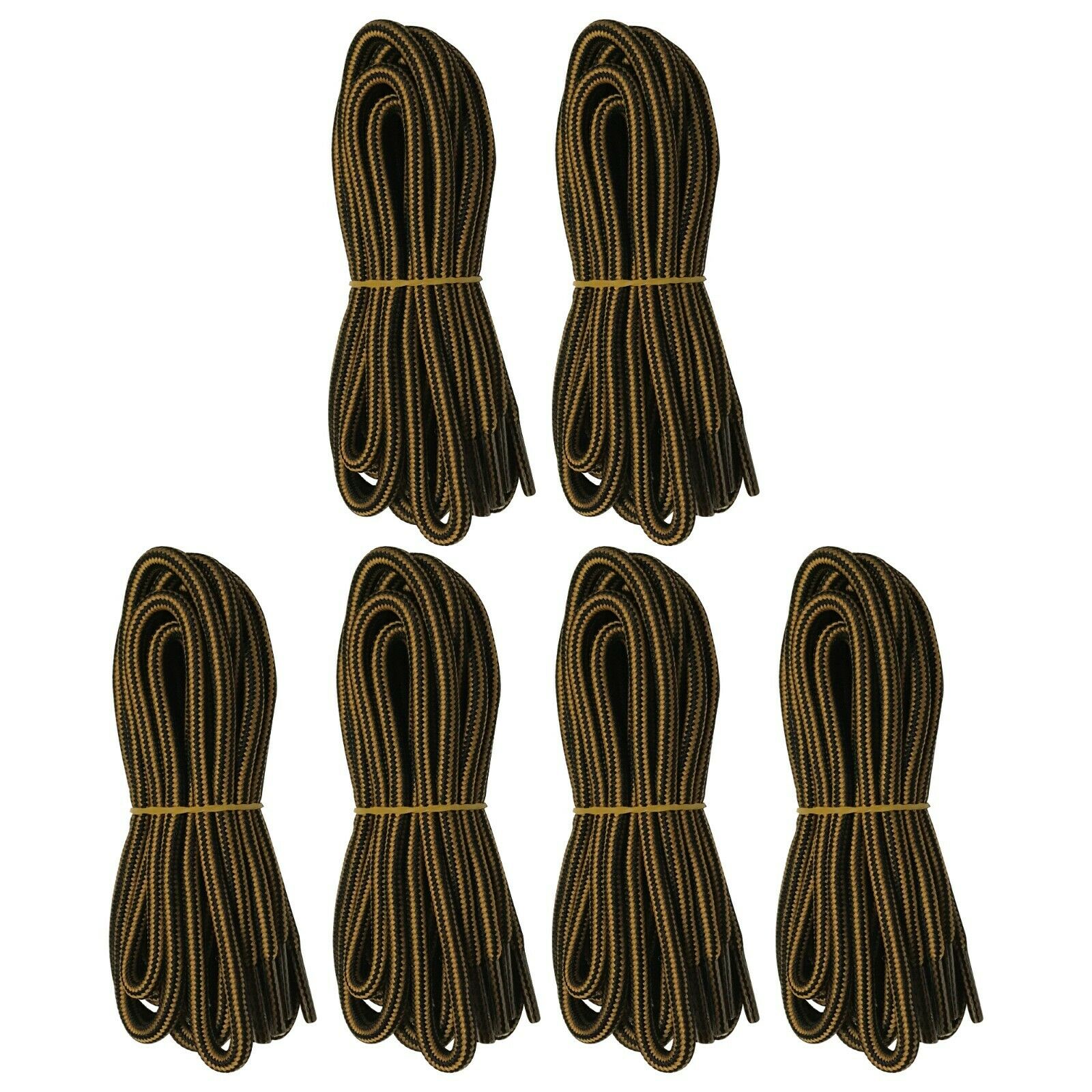 B&Q 6 Pairs 5mm Thick Heavy Duty Black Brown Hiking Work Boot Laces ...
