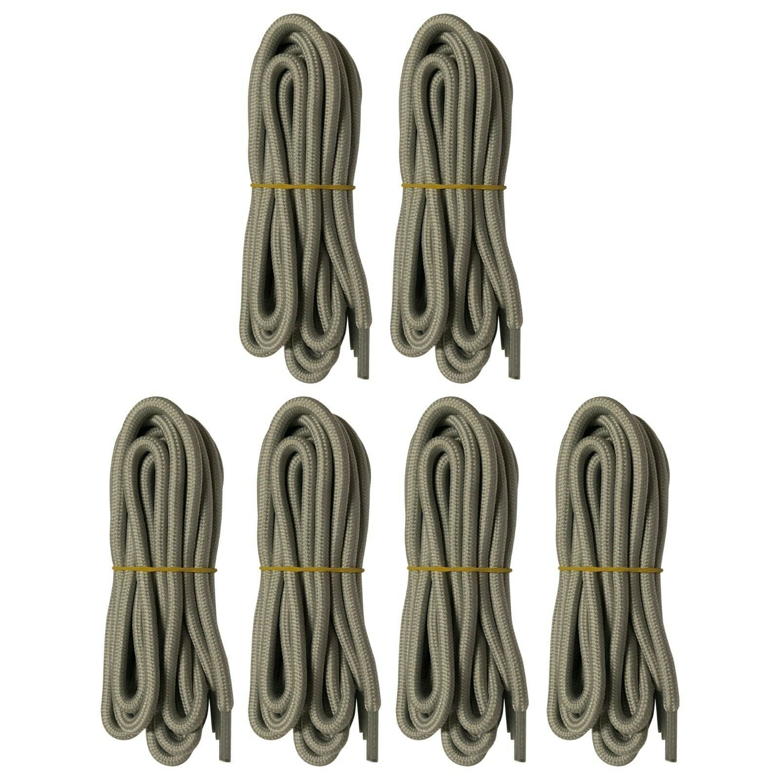 B&Q 6 Pairs 5mm Thick Heavy Duty Gray Hiking Work Boot Laces Shoelaces ...