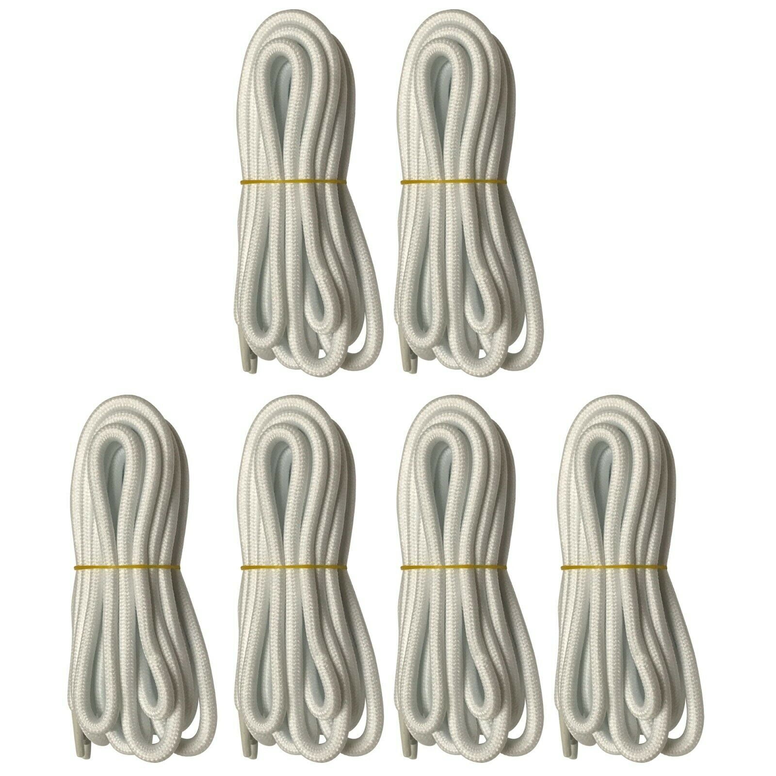 B&Q 6 Pairs 5mm Thick Heavy Duty White Hiking Work Boot Laces Shoelaces ...