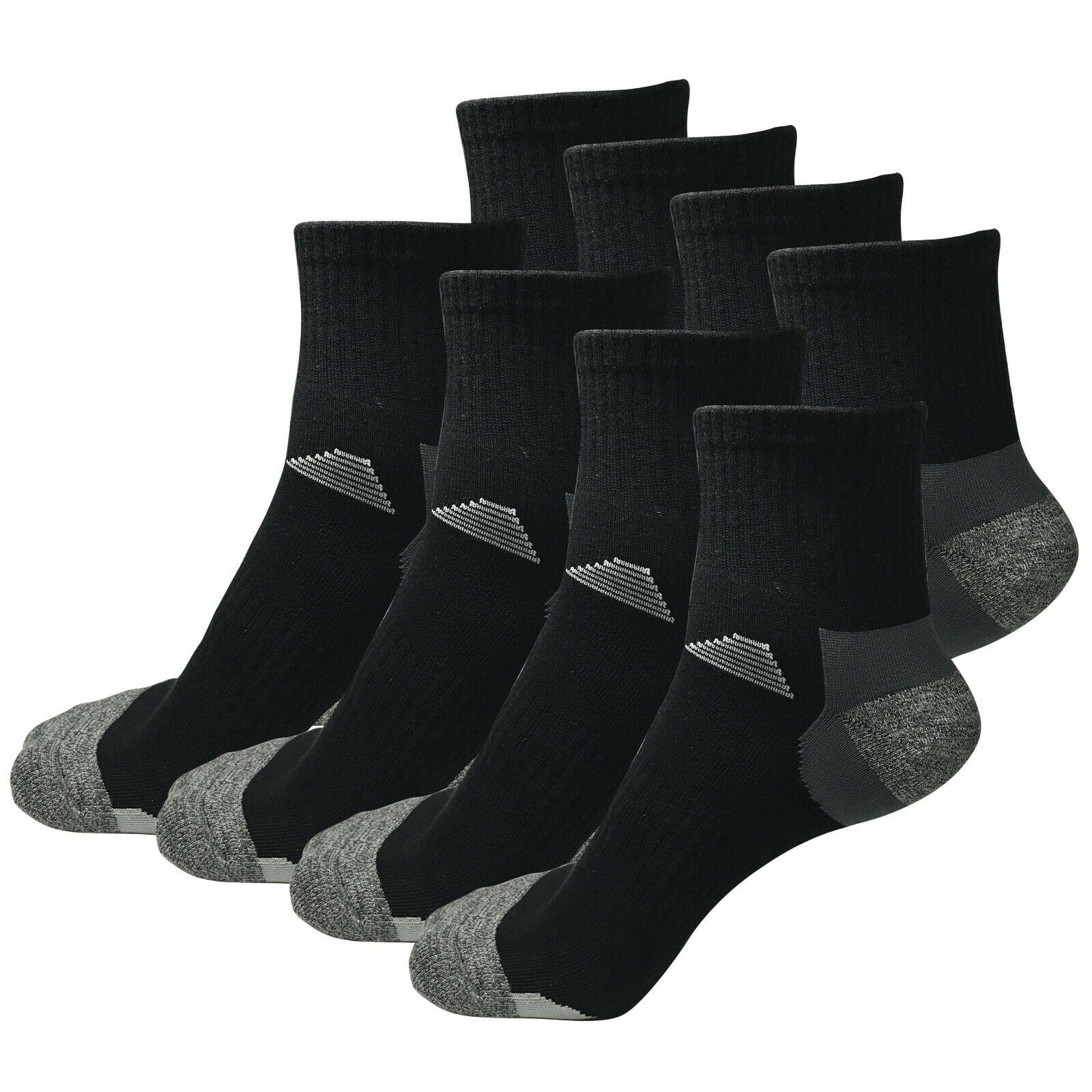 B&Q 8 Pairs Mens Mid Cut Ankle Quarter Crew Athletic Breathable Sport ...