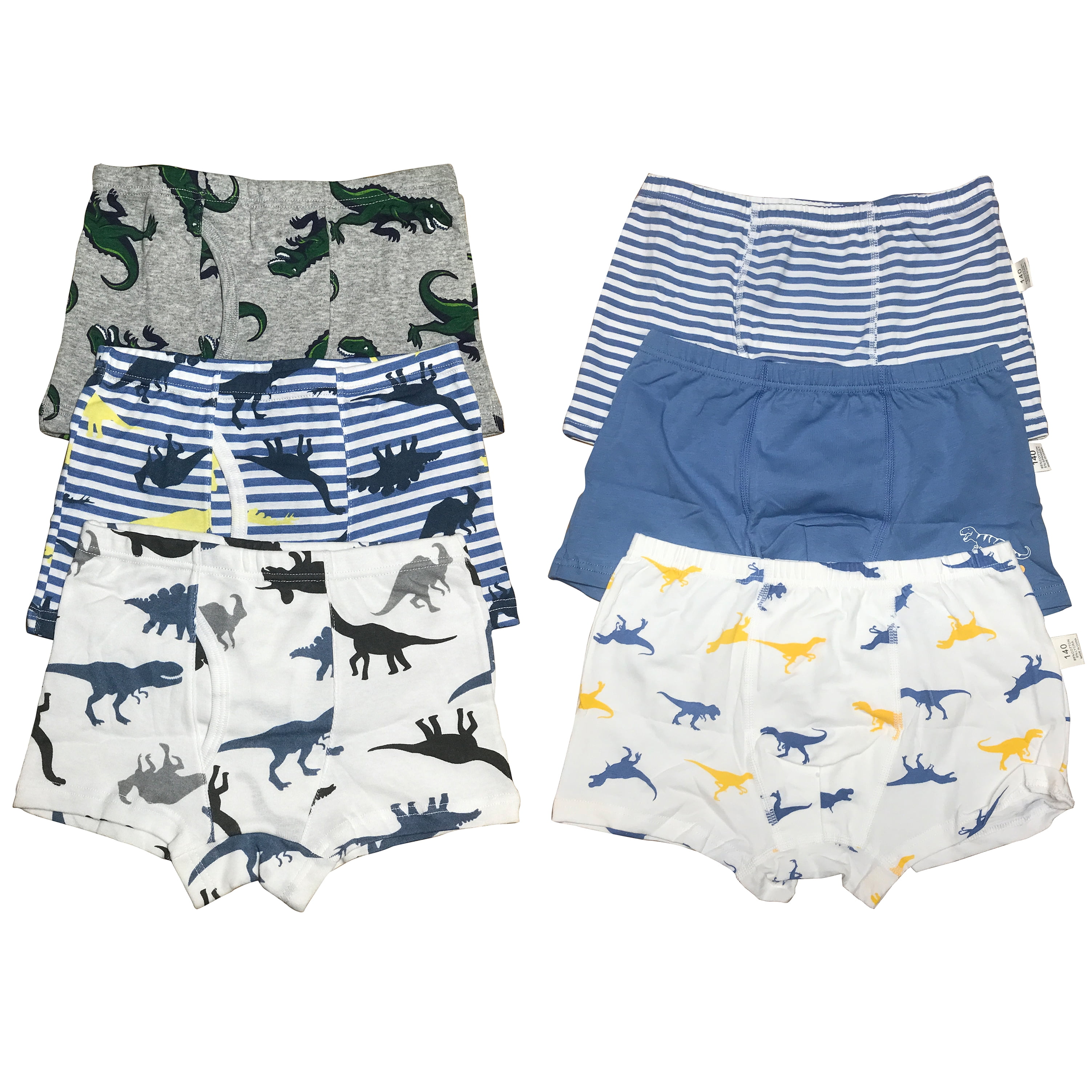 B&Q Cozy Cotton Boxer Briefs for Little Boys - 6-Pack Assortment ...