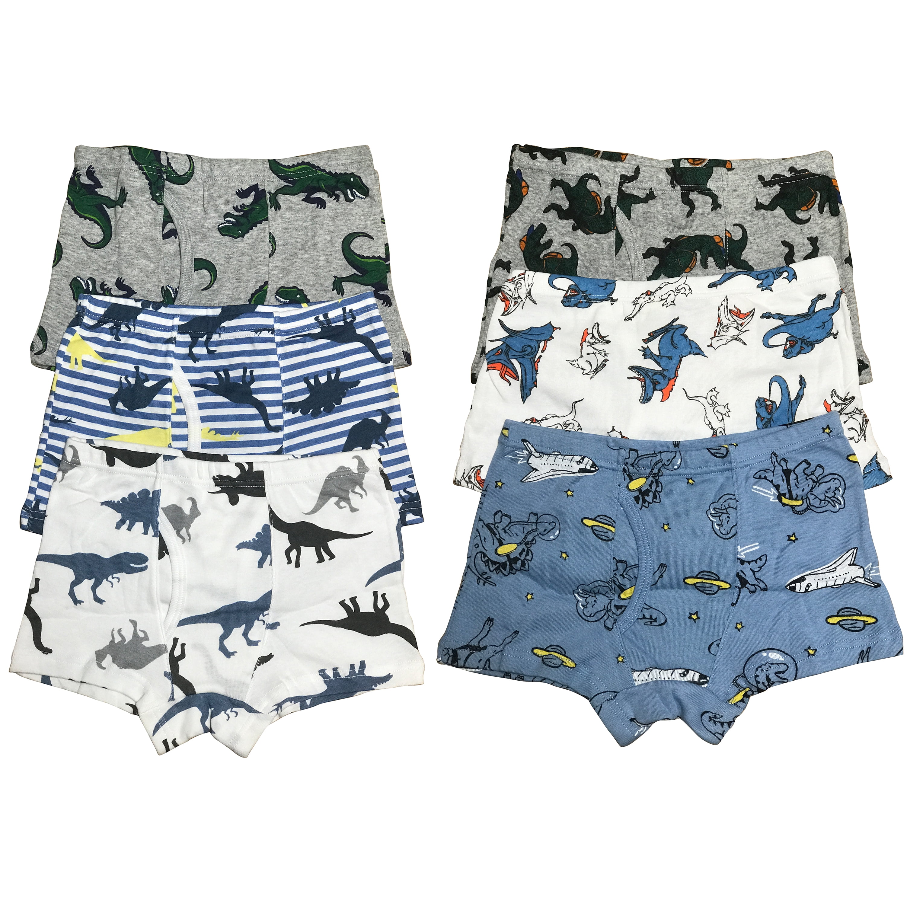 B&Q Cozy Cotton Boxer Briefs for Little Boys - 6-Pack Assortment ...
