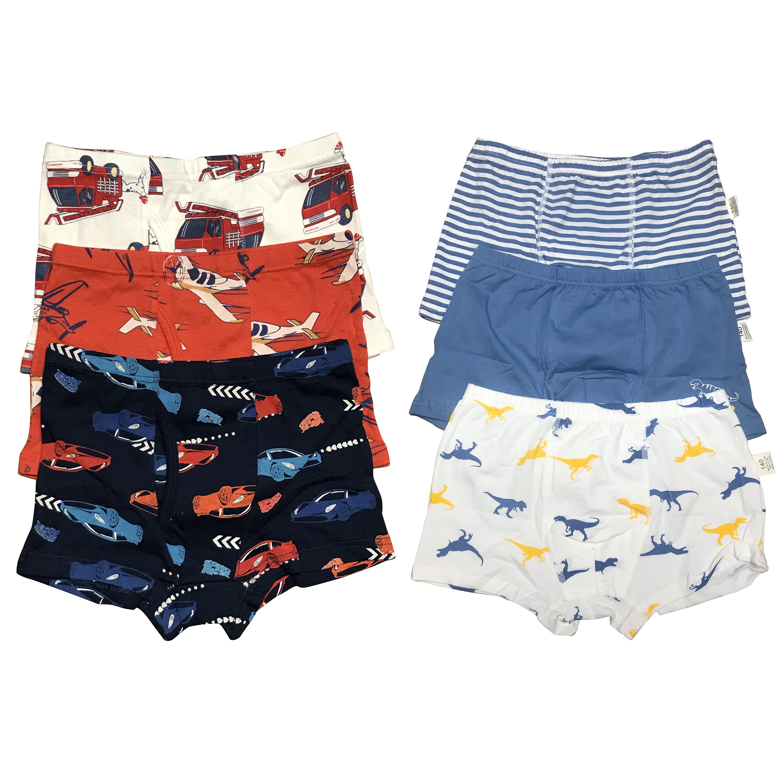 B&Q Ultimate Comfort Cotton Boxer Briefs for Little Boys - 6-Pack ...