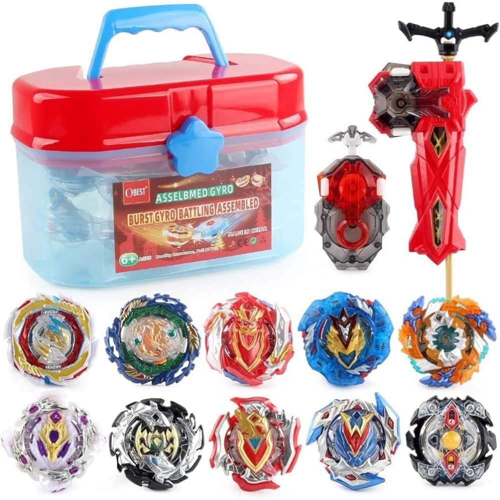 B-Qtech 10-in-1 Bey Battling Tops Set with Dual Launchers & Carry Case ...