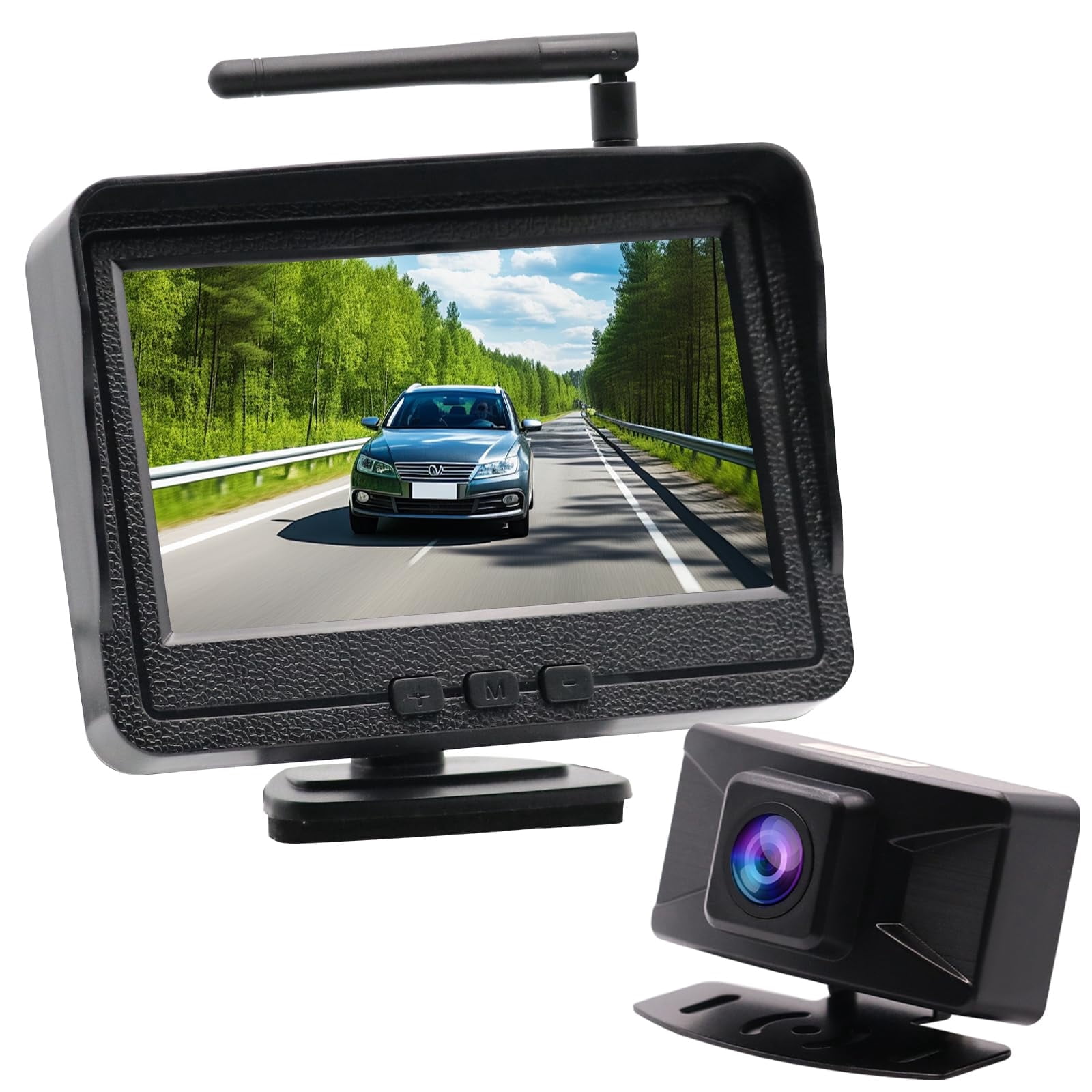 B-Qtech 4.3" HD 1080P Wireless Backup Camera Kit, Waterproof Night ...