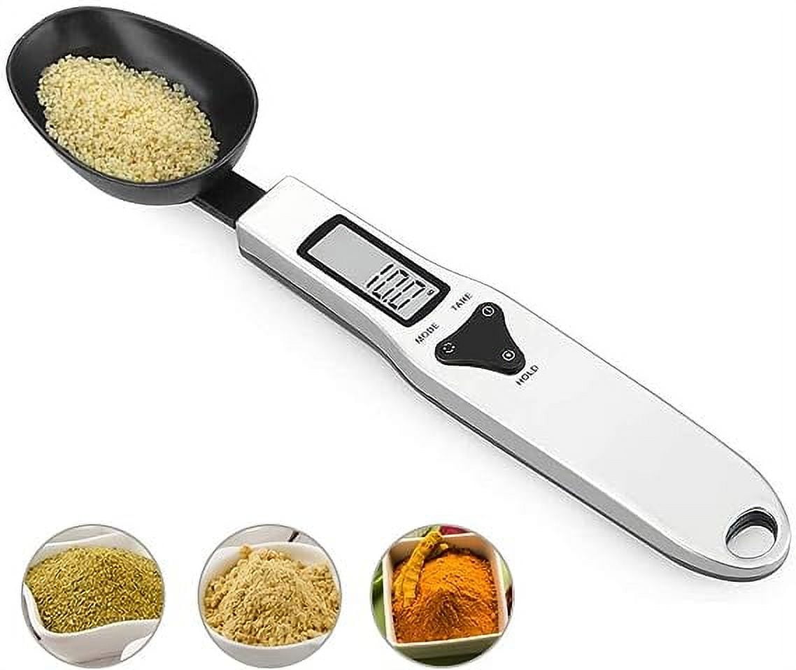 B-Qtech Digital Kitchen Spoon Scale, High Precision, 500g/0.1g, White ...